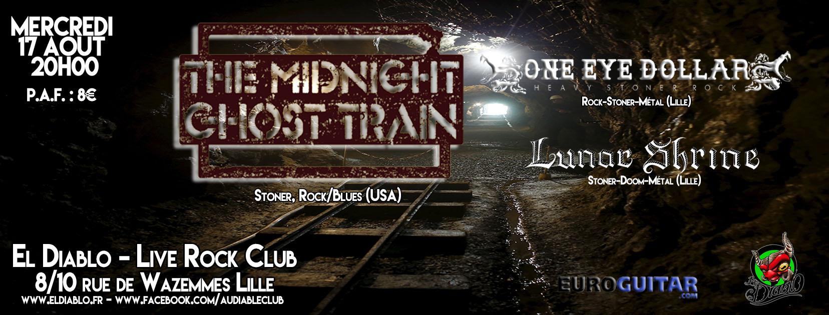 The Midnight Ghost Train + One Eye Dollar + Lunar Shrine - Concerts ...