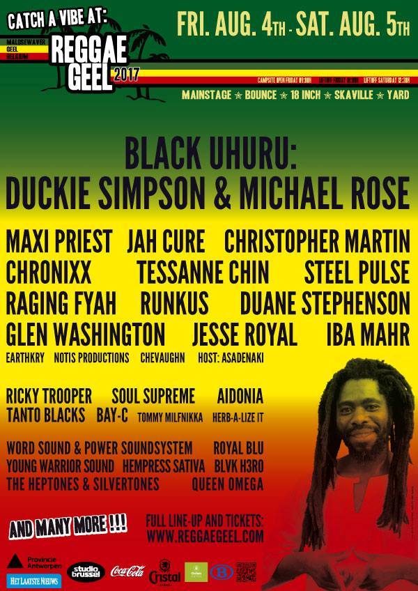 Reggae Geel 2017 - Concerts - LillelaNuit.com