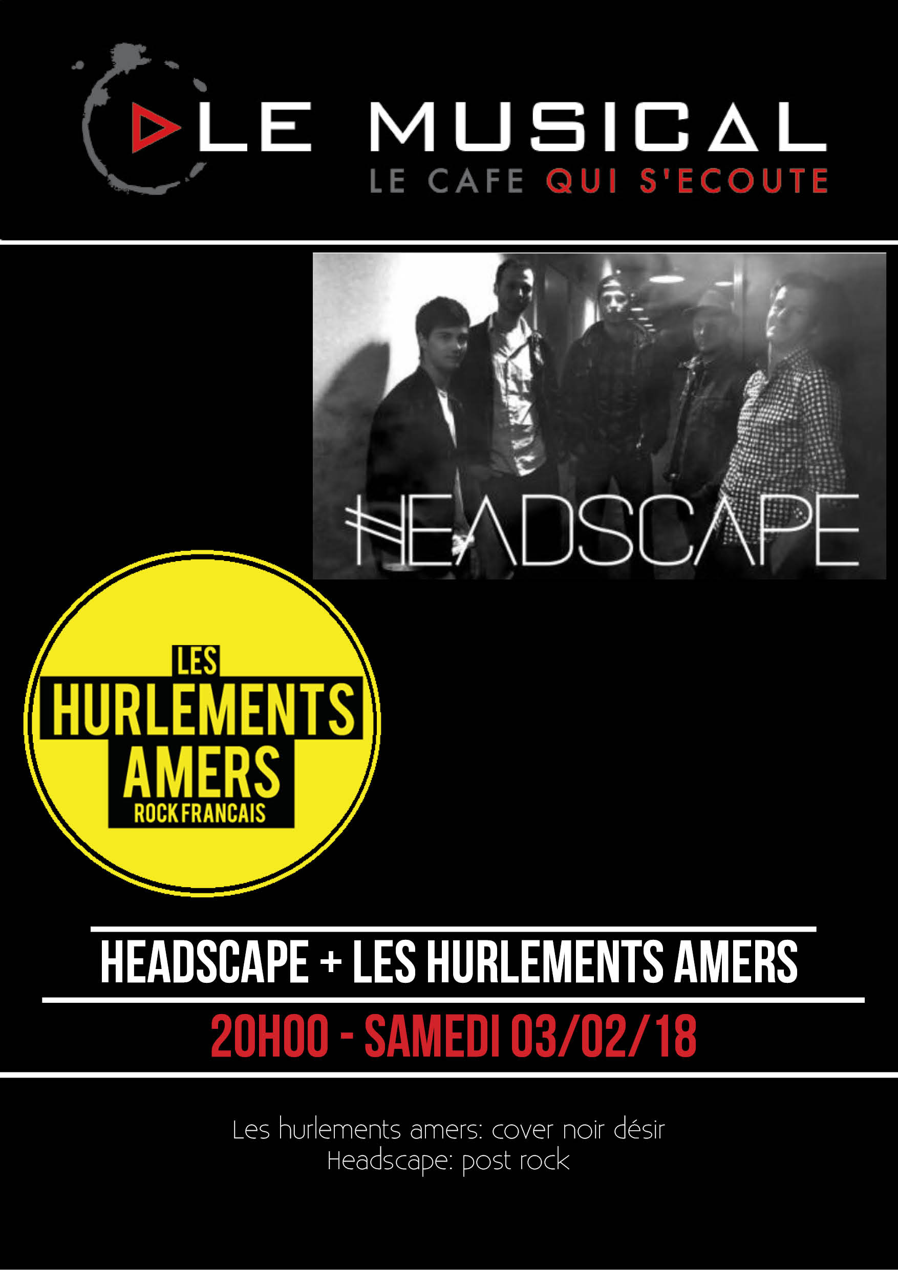 Headscape + Les Hurlements Amers - Concerts - LillelaNuit.com