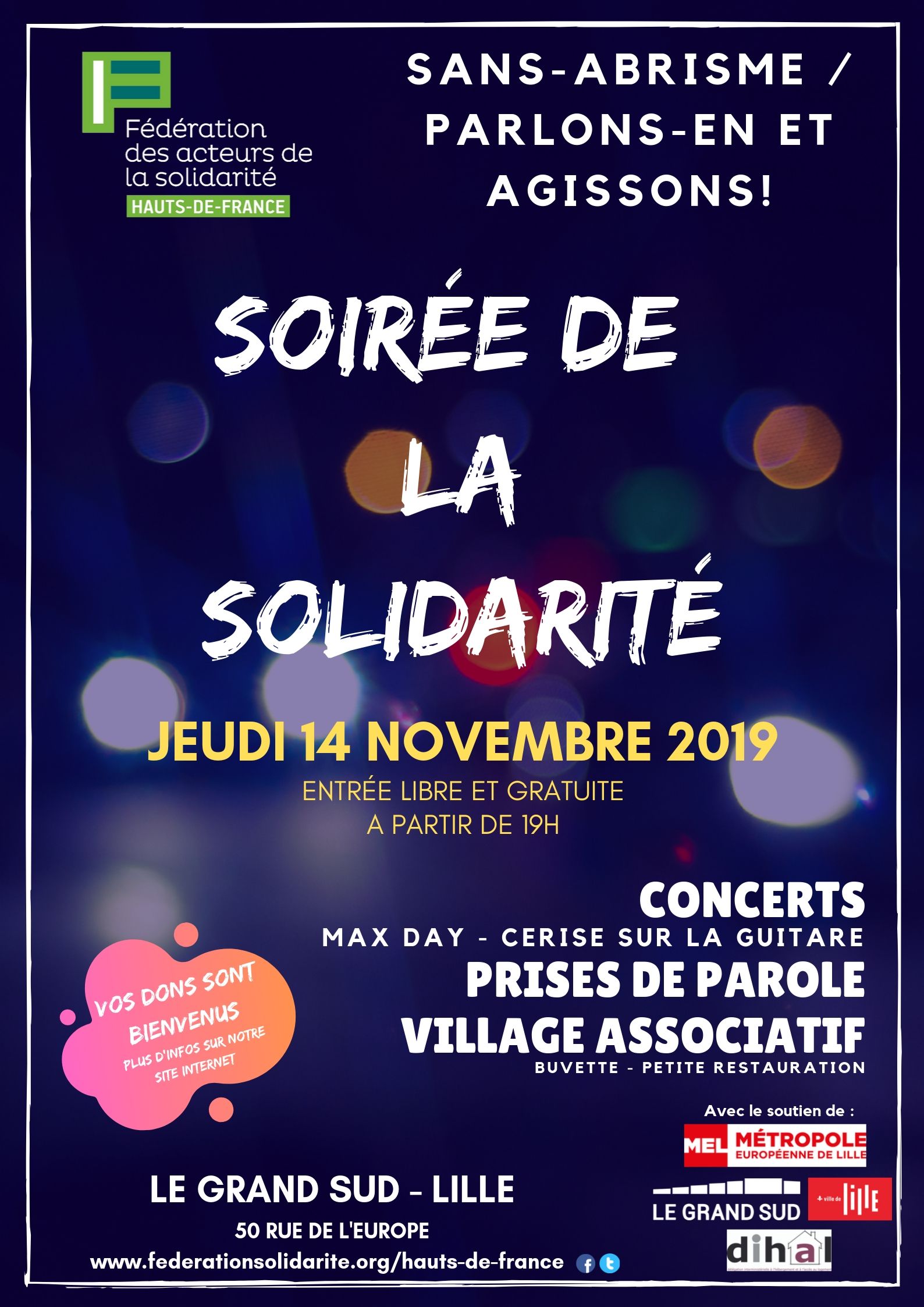 Soirée-concert de la solidarité - Concerts - LillelaNuit.com