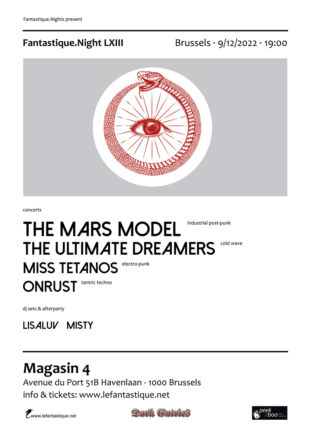 The Mars Model + The Ultimate Dreamers + Miss Tetanos + Onrust ...