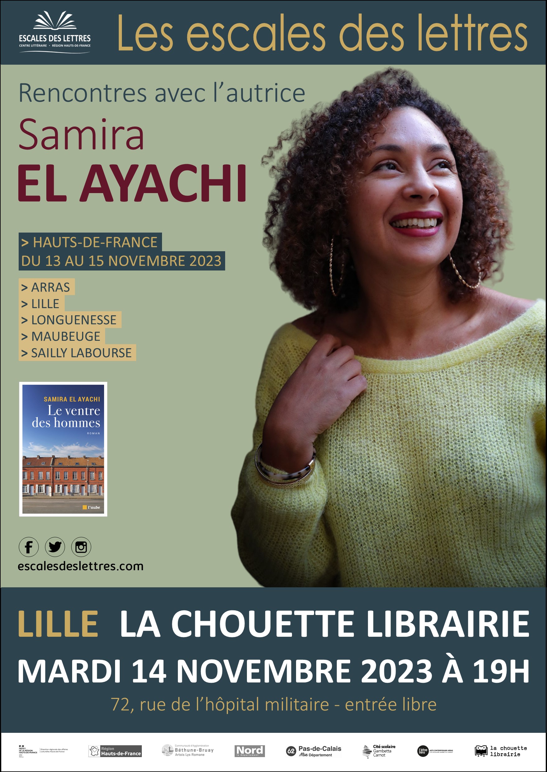 Les escales des lettres avec la romancière Samira El Ayachi - Soirées ...